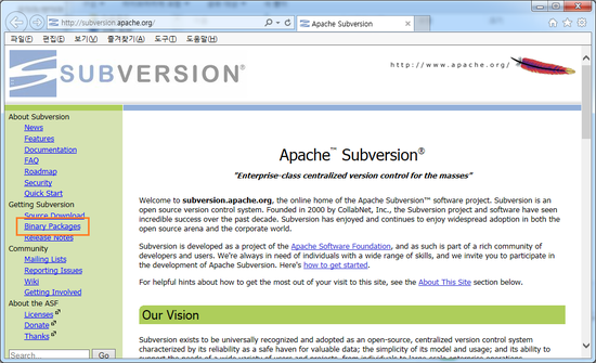 XPlatform의 SVN 기능 활성화용 Subversion 다운로드 방법 : 네이버 블로그