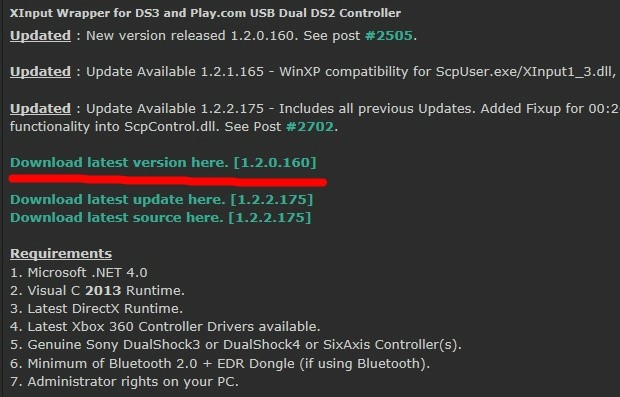 듀얼쇼크 3 PC에서 사용하기 - XInput Wrapper를 이용한 방법 ( dual shock 3 - XInput ...