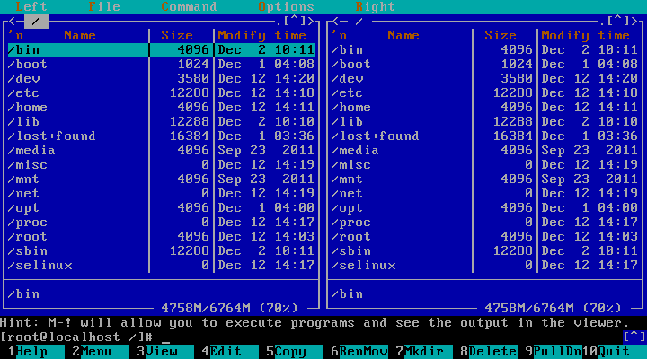 Linux mc (파일탐색기) - ① : 네이버 블로그