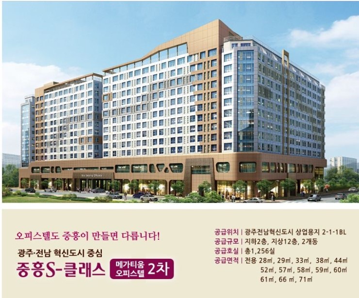 나주혁신도시 오피스텔 중흥s 클래스 메가티움 오피스텔2차 나주혁신도시랜드탑공인중개사 네이버 블로그