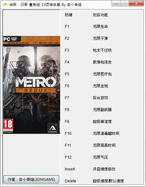 메트로 2033 리덕스 트레이너 - Metro 2033 Redux All Versions (v1.0~1.2) +13 ...
