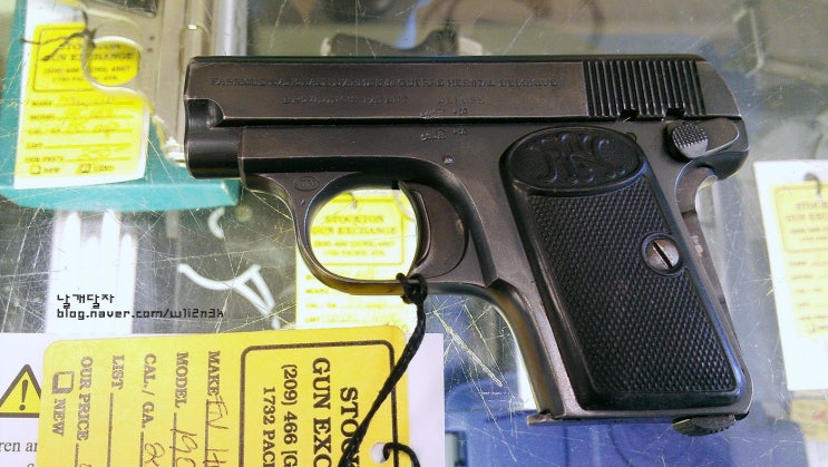 FN(Fabrique Nationale) 브라우닝 Browning M1906 .25ACP 권총 : 네이버 블로그