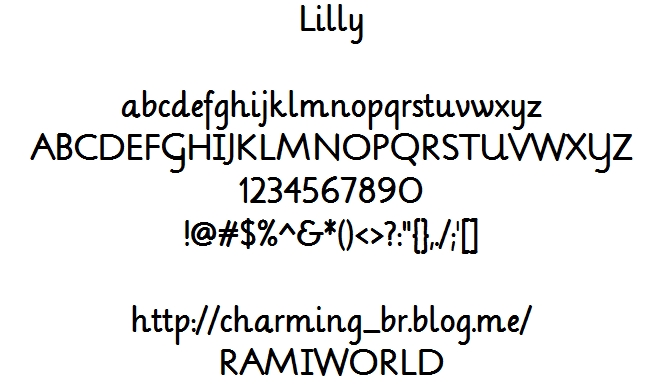 [FONT] Lilly : 네이버 블로그
