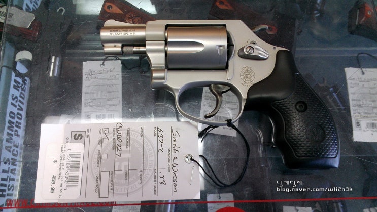 스미스 웨슨 Smith & Wesson M637-2 Airweight .38 Special +P 권총 : 네이버 블로그