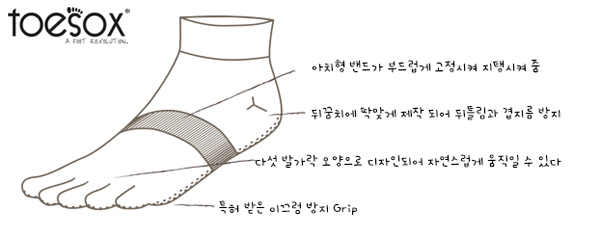 [ToeSox] 토싹스 양말 구조 - Ankle, Bella : 네이버 블로그