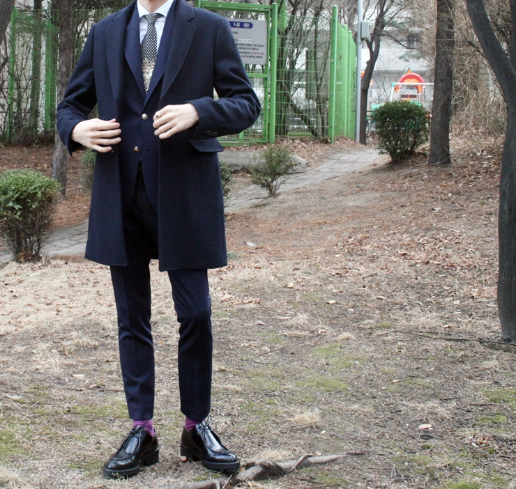 데일리룩 342 마성훈의 패션블로그 남자 데일리룩 남자 졸업식 코디 펜코드 싱글코트로 완성을 네이버 블로그
