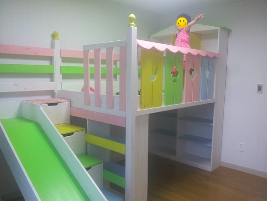 배민 님의 라임우드 벙커침대 후기 핑크젤리벙커침대를 알록달록 벙커침대로 네이버 블로그