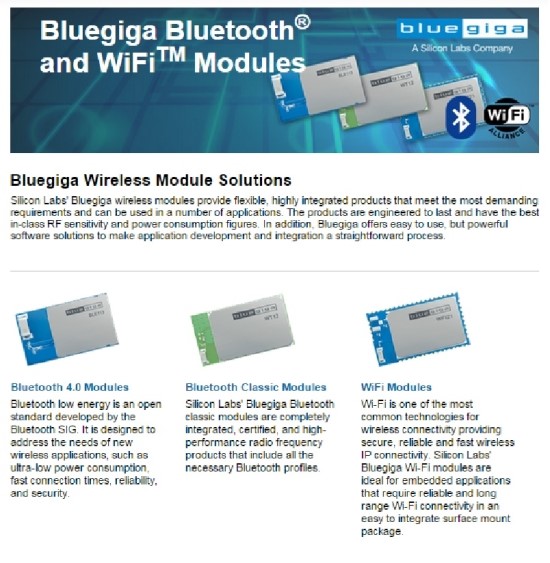 Silicon Labs에서 Bluetooth/WiFi Module 업체인 Bluegiga를 인수 : 네이버 블로그