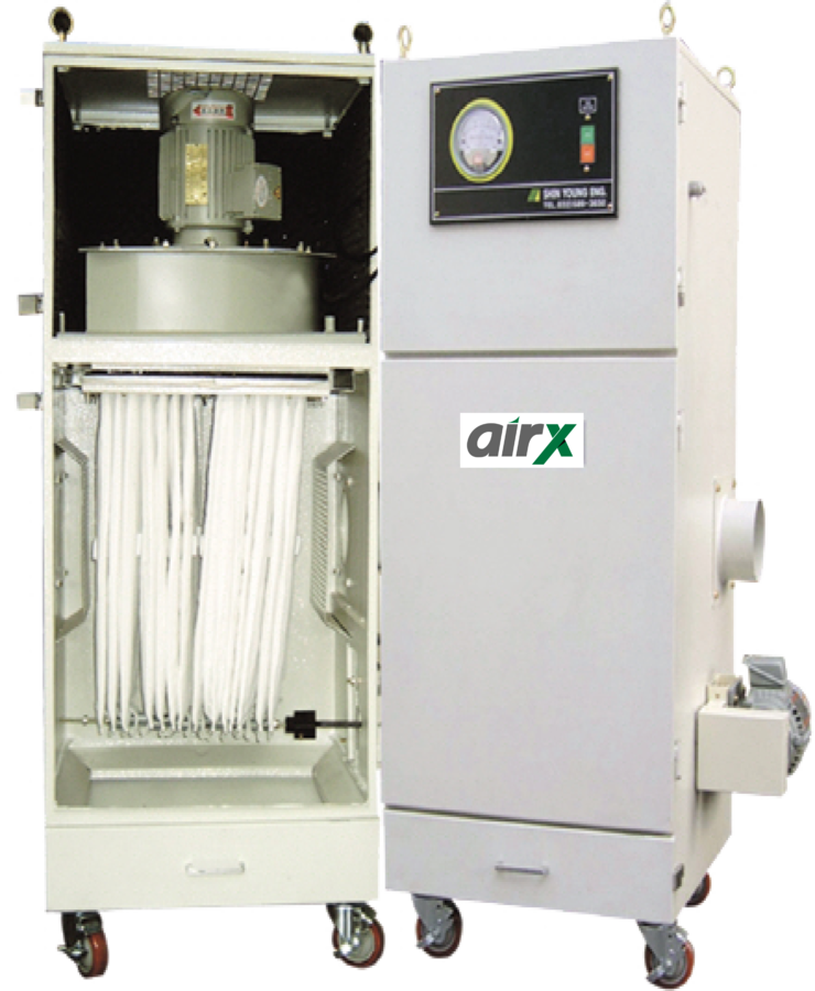 백필터집진기(분진입자가 크고 비교적 건조한곳 사용권장) 에어엑스 : 네이버 블로그