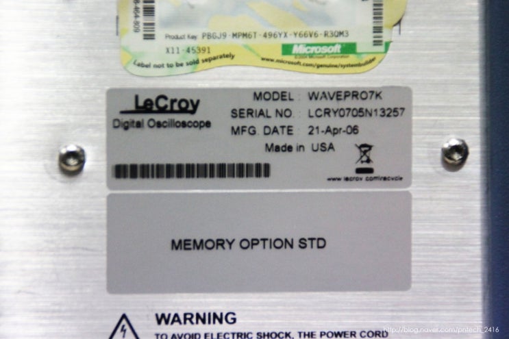 중고오실로스코프 LeCroy/르크로이 WP7200A (WavePro) 4Ch 2GHz Oscilloscope : 네이버 블로그