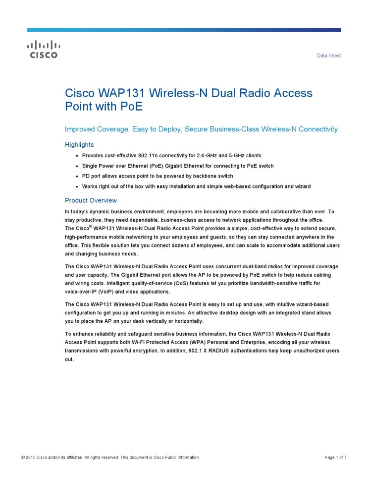 CISCO / WAP131 Wireless-N Dual Radio Access Point : 네이버 블로그