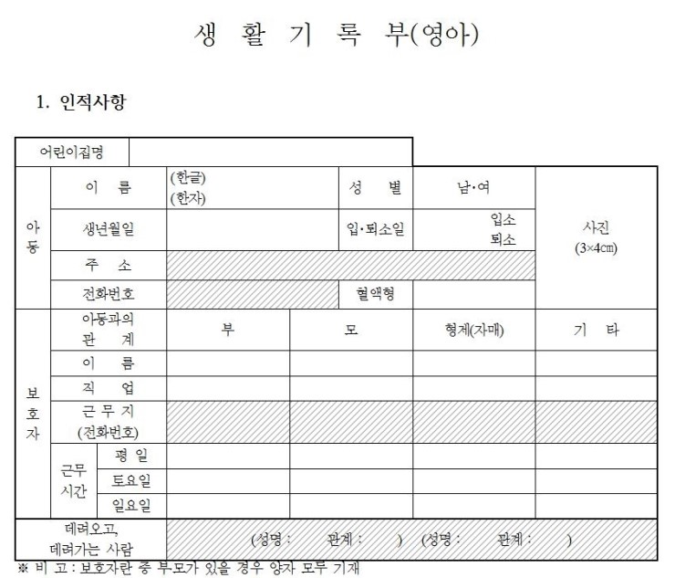 안양보육교사교육원 영아 생활기록부 작성요령 생활기록부 작성법 어린이집 생활기록부 생활기록부 행동발달 네이버 블로그