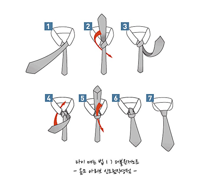 구로구맞춤정장 옴므아리브 신도림직영점 타이매는법 넥타이매는법타이매듭종류 면접용 타이 매는법 타이 넥타이 더블윈저노트