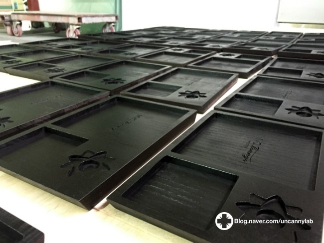 롯데백화점 MVG 라운지 원목 트레이(TRAY) 제작 : 네이버 블로그