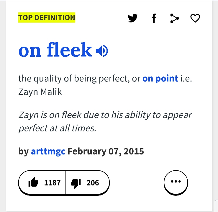 on fleek의 뜻 : 네이버 블로그