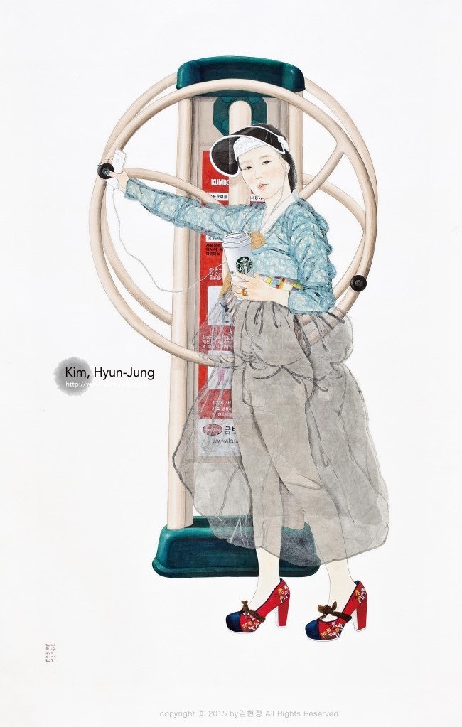 김현정작가,동양화가,한국화가,김현정,한복그림,내숭이야기 : 네이버 블로그