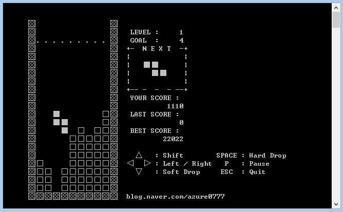C언어 게임 만들기 테트리스 게임 Tetris 네이버 블로그