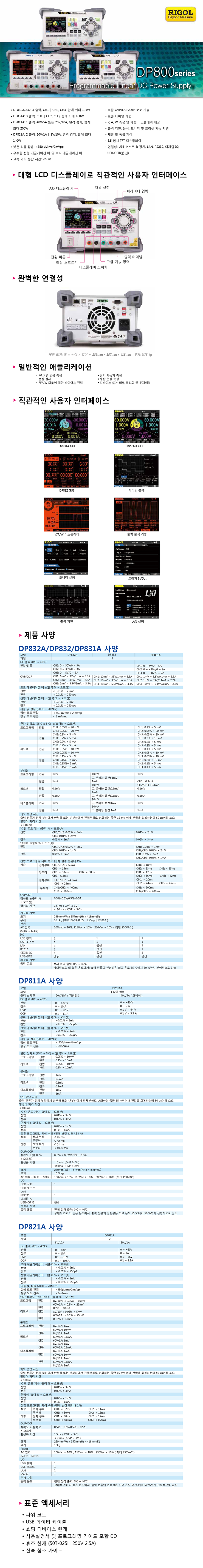 리골(Rigol) DP832 프로그램 가능 DC전원공급기 : 네이버 블로그