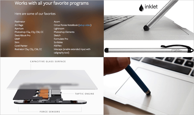 맥북에서 필압을 감지하는 터치패드 Inklet : 네이버 블로그