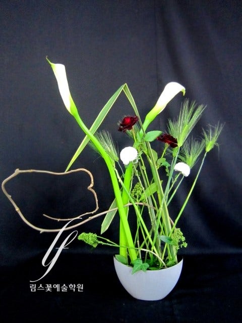 [독일플로리스트]포멀리니어교차디자인/formal linear/formal linear design/독일플로리스트과정/림스꽃예술 ...