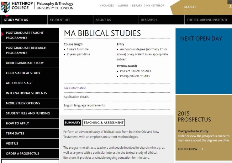 Heythrop College 런던대학교 명문 신학대학 히스롭 : 네이버 블로그