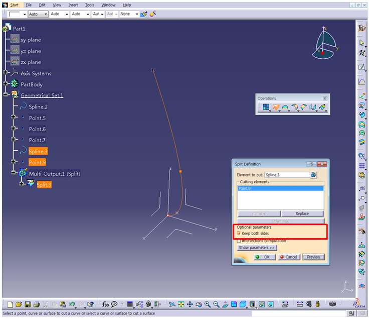 카티아(CATIA) 3D 상에서 (곡)선 분할 하는 기능 및 방법 : 네이버 블로그