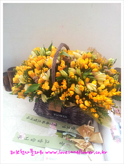 김해 율하동 모아미래도 생신축하꽃바구니 후리지아꽃바구니배달 김해꽃바구니 장유꽃바구니 율하꽃바구니꽃배달 러브천사플라워 네이버 블로그