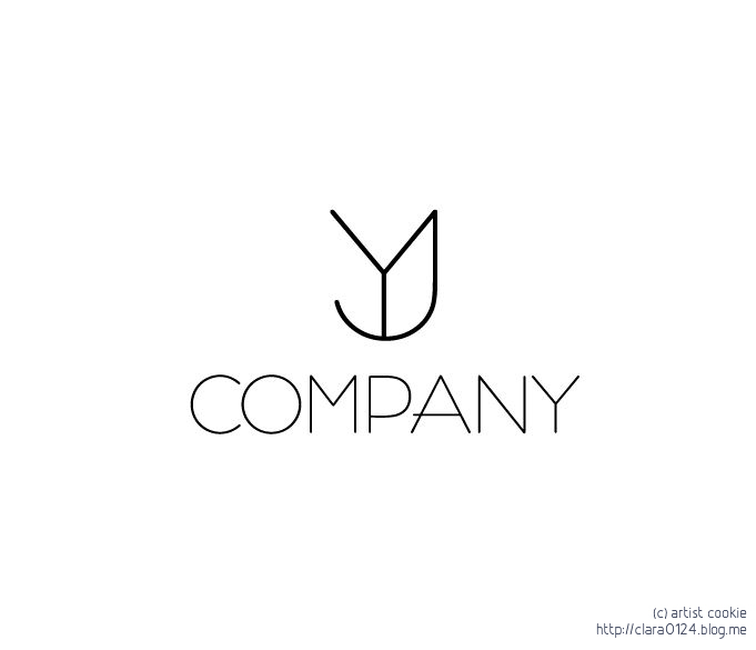 [ 로고디자인 / CI ] 심플하고 간결한 로고 JY COMPANY ♡ 그림그리는쿠키 : 네이버 블로그