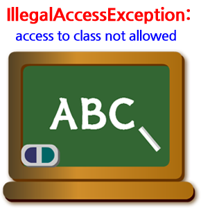 자바에러#java.lang.IllegalAccessException: access to class not allowed : 네이버 블로그