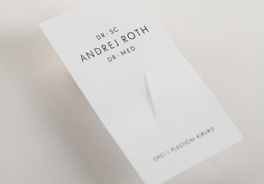 성형외과의 특징을 잘 살린 명함디자인 - Dr. Andrej Roth명함 : 네이버 블로그