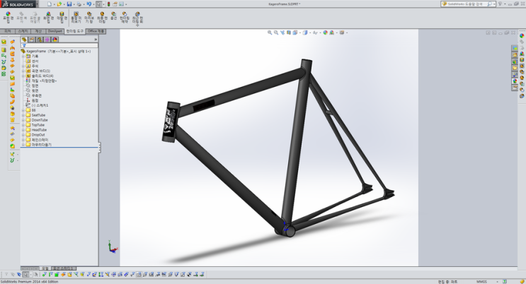 [SolidWorks]Leader Kagero Bike_자전거_프레임 : 네이버 블로그