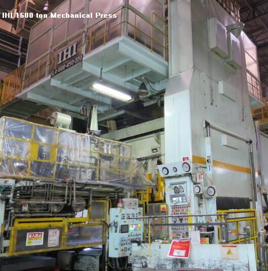IHI 1600 ton Mechanical Press with 2 x side-moving bolster 4500 x 2200 ...