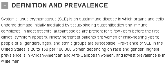 SLE, Definition and Prevalence : 네이버 블로그