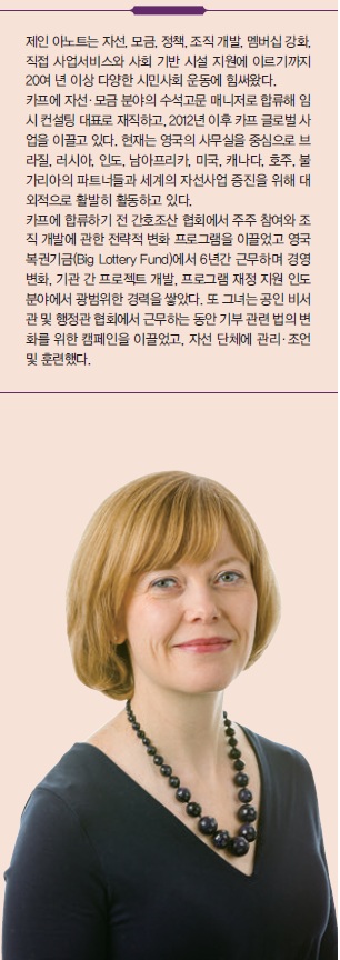 비영리데이터로 신뢰를 높이고 기부를 장려하다 - 카프(CAF)글로벌 네트워크장 Jane Arnott : 네이버 블로그