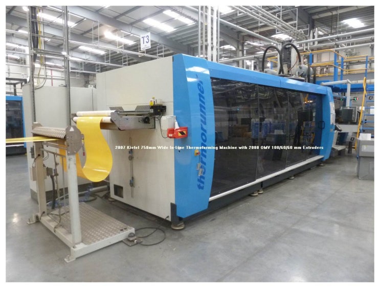 2007 Kiefel 750mm Wide In-Line Thermoforming Machine with 2000 OMV 100 ...