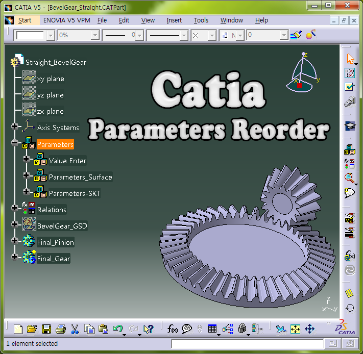 카티아(Catia) - 파라미터 순서변경 (Parameter Reorder) : 네이버 블로그