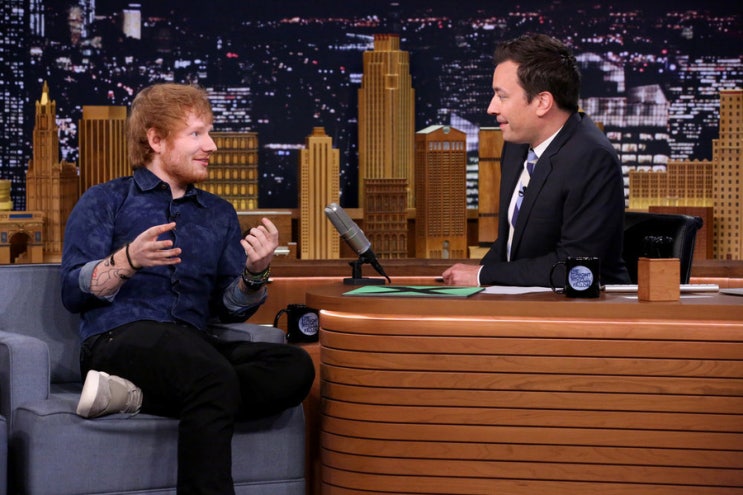 한국팬의 편지를 직접 읽는 에드 시런(Ed Sheeran)+"Photograph" live @지미 펄론 투나잇 쇼(The ...