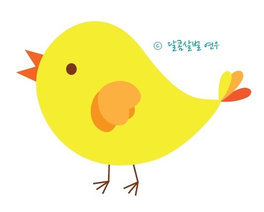 일러스트레이터 원본 Ai 파일 공유 병아리 일러스트쌍둥이 병아리 그리기 네이버 블로그