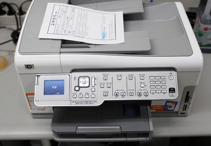 [프린터수리] 성남 분당 복합기수리 - HP 포토스마트 C6180 사진프린터 검정 인쇄불량 수리후기 : 네이버 블로그