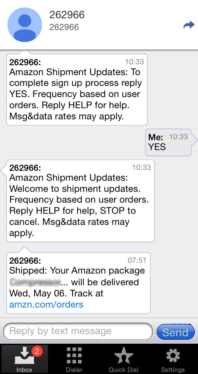 아마존 문자 배송조회 / 송장조회 / 추적푸쉬 Amazon SMS Shipment Updates : 네이버 블로그