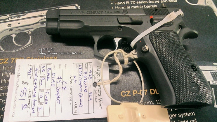 체코 조병창 Ceska Zbrojovka CZ75 COMPACT 9mm 권총 : 네이버 블로그