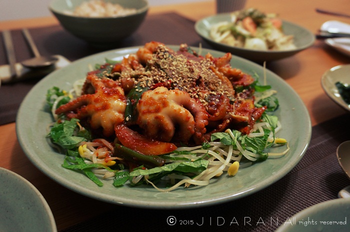[우리집 식탁]복날, 우리집 보양식은 낙지볶음 입니다..:)ㅎㅎ + 낙지볶음, 어묵샐러드,단무지오이무침 : 네이버 블로그
