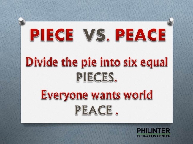 [필리핀 세부 필인터 어학원] PEACE vs PIECE : 네이버 블로그