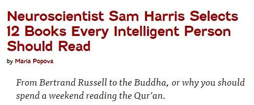 Neuroscientist Sam Harris Selects 12 Books Every Intelligent Person ...