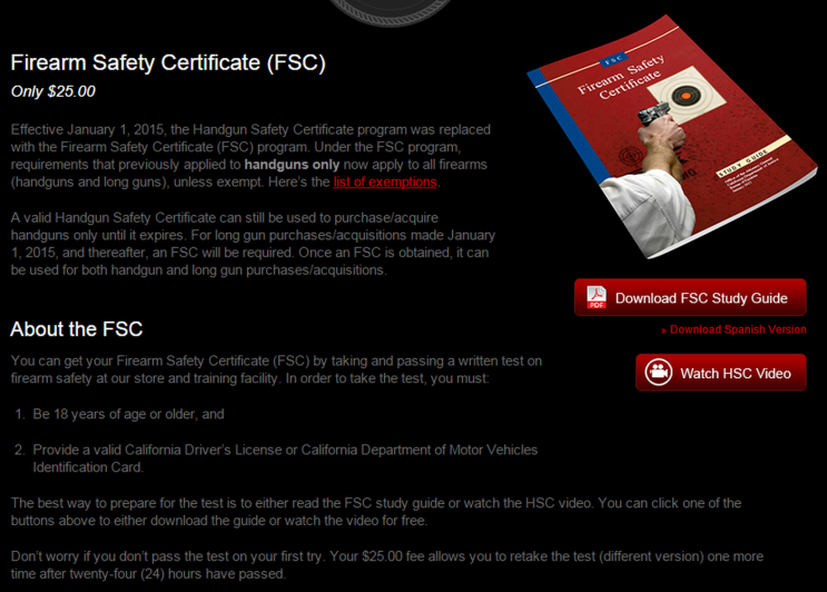 캘리포니아 2015년 1월부터 Firearm Safety Certificate 제도 신설 : 네이버 블로그