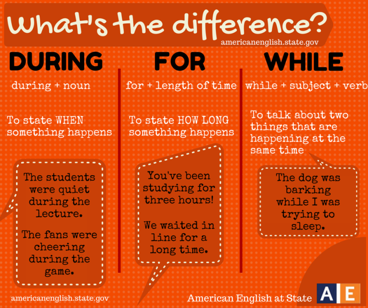 DURING, FOR, WHILE : 네이버 블로그