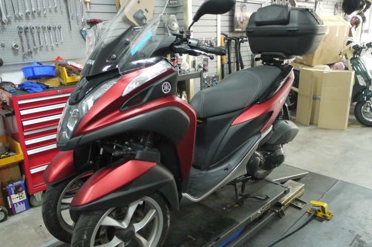 로드마스터 - YAMAHA 야마하 트리시트125 XRT레버, 말로시 고속구동계 멀티바, YSS가스쇼바 장착 튜닝 : 네이버 블로그