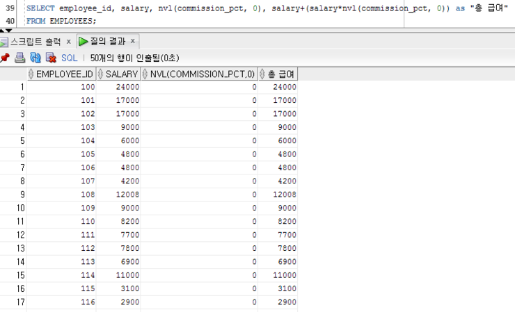SQL함수(Function)NULL 값을 처리하는 함수(NVL, NVL2) DECODE함수 : 네이버 블로그