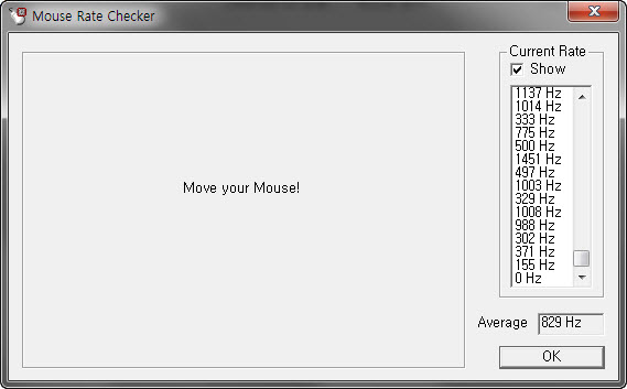 Mouse Rate Checker - 마우스 폴링레이트 체크 : 네이버 블로그