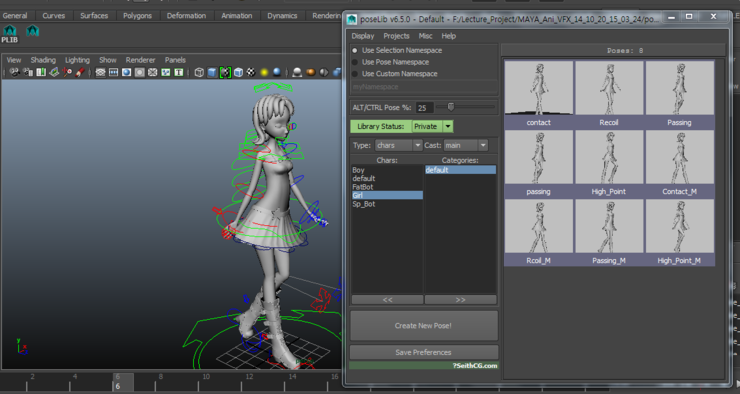 maya mel scripts 포즈 라이브러리 (pose Lib) 애니메이션을 효율적으로 하기위해 포즈를 저장 재사용 : 네이버 블로그